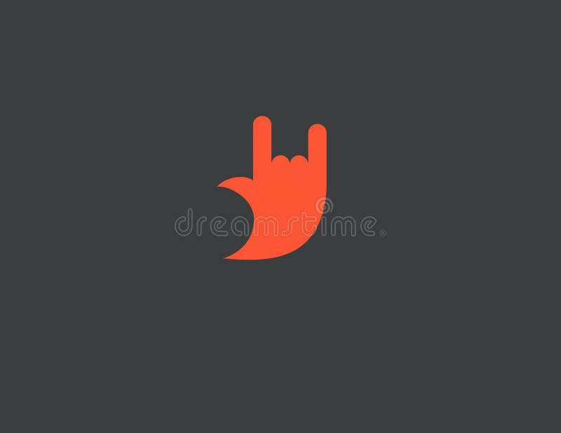 Creative Orange Icon Human Hand Symbol Stock Vector - Illustration of ...