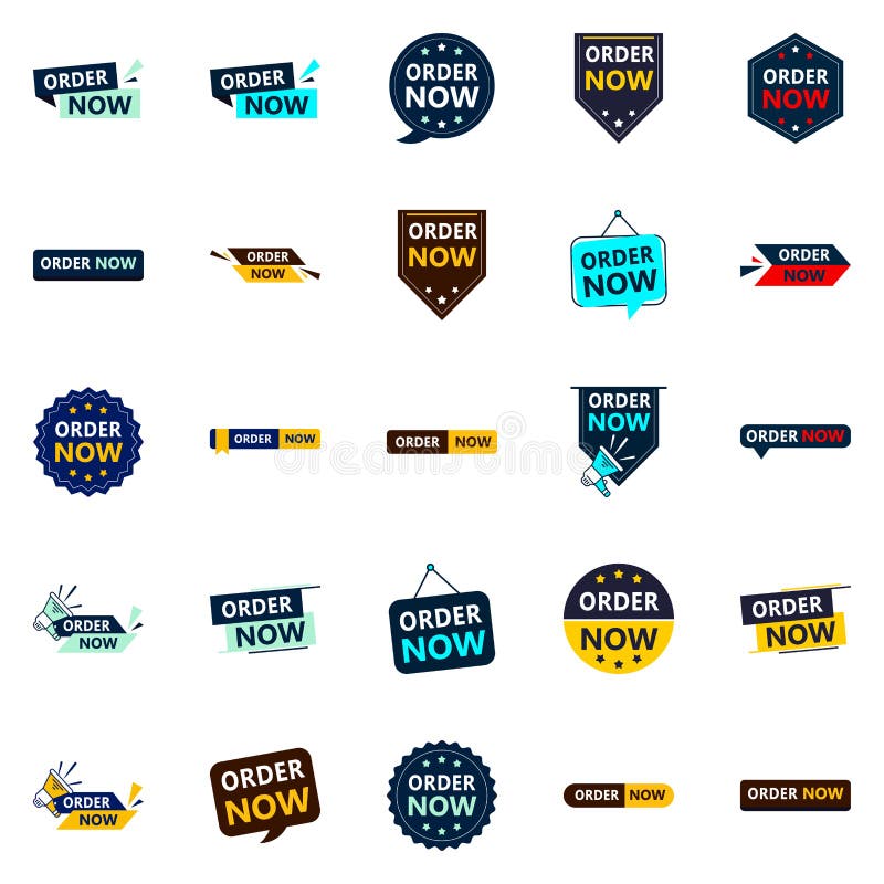 25 Creative Order Now Banners To Help You Stand Out Stock Vector ...