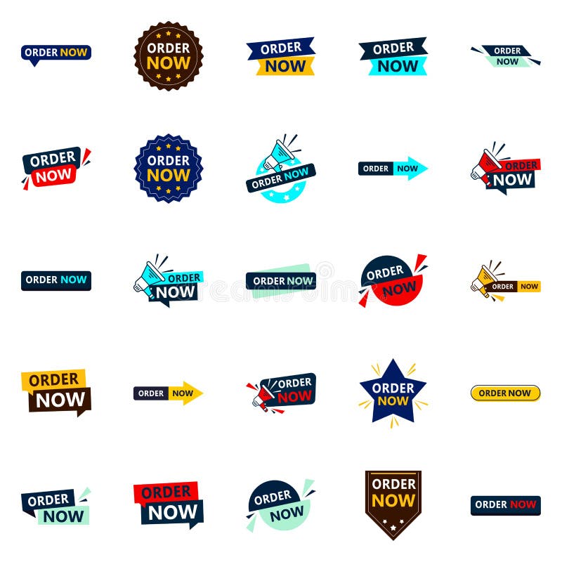 25 Creative Order Now Banners To Help You Stand Out Stock Vector ...