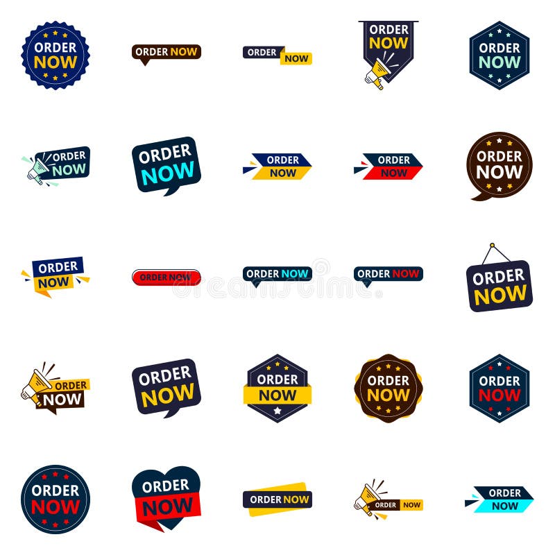 25 Creative Order Now Banners To Help You Stand Out Stock Vector ...