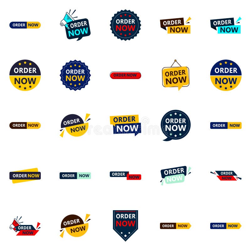 25 Creative Order Now Banners To Help You Stand Out Stock Vector ...
