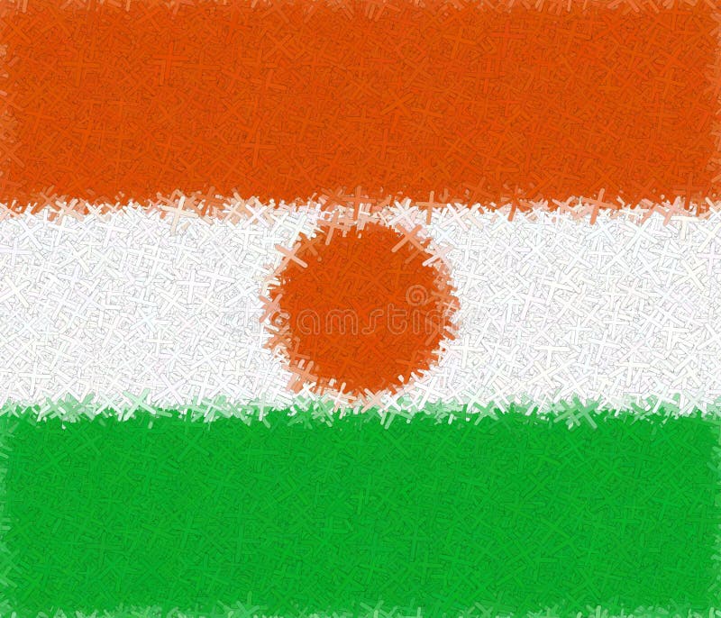 Flag of Niger, Artistic Flag, Simple Crosses Fantasy, Colors, Ensign ...