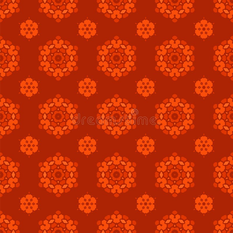 Creative Ornamental Seamless Red Pattern Stock Vector - Illustration of ...