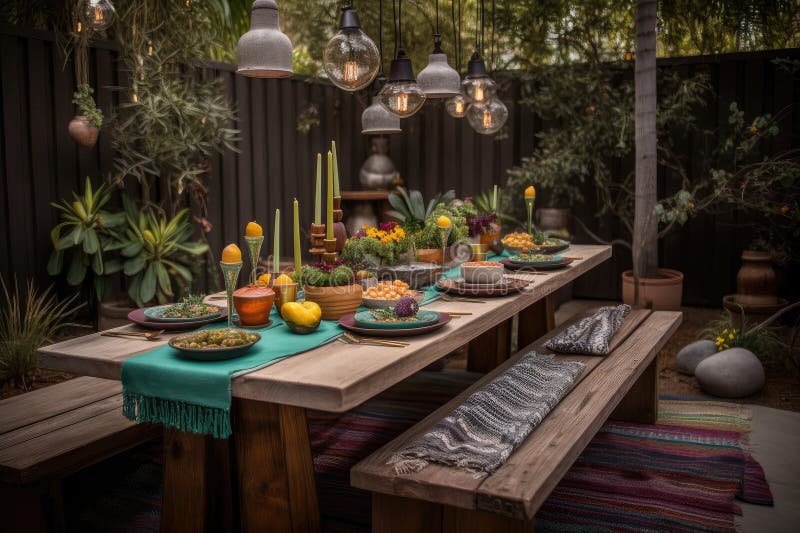 Creative Outdoor Dining Experience with Unexpected Touches and ...
