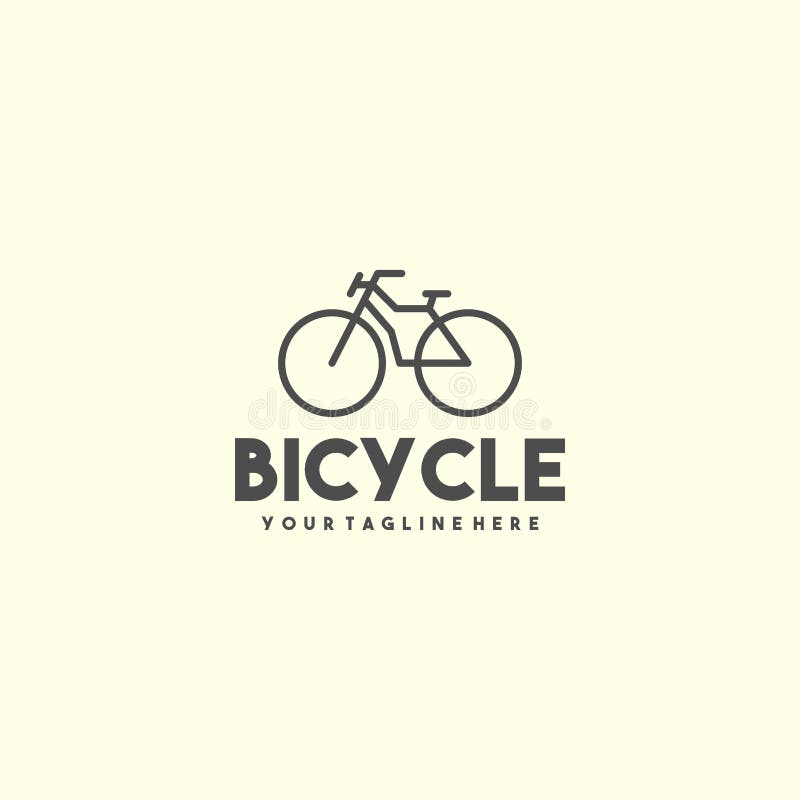 Creative Outline Bicycle Logo Design Stock Illustration - Illustration ...