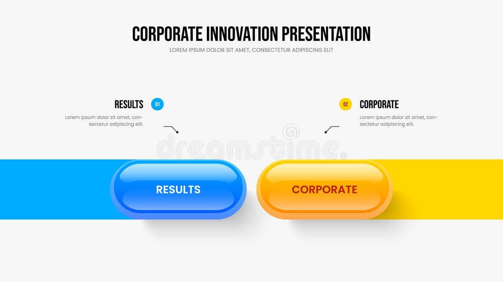 Creative Overview 2 Step Diagram Frame Template Stock Vector ...