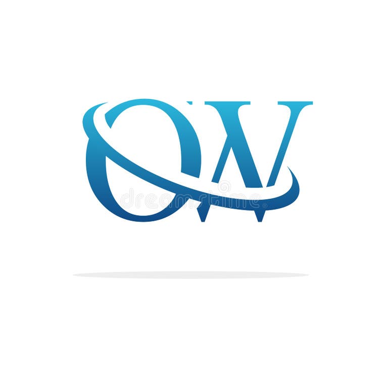 Creative OW Logo Icon Design Stock Vector - Illustration of text ...