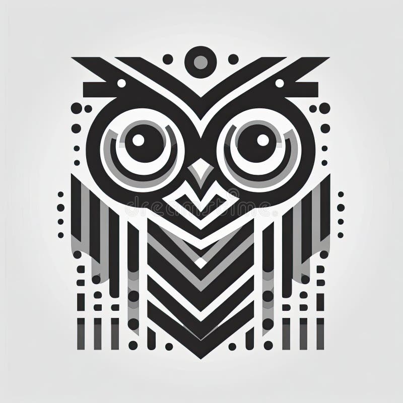 Creative Owl Concept in Line Geometry Stock Illustration - Illustration ...