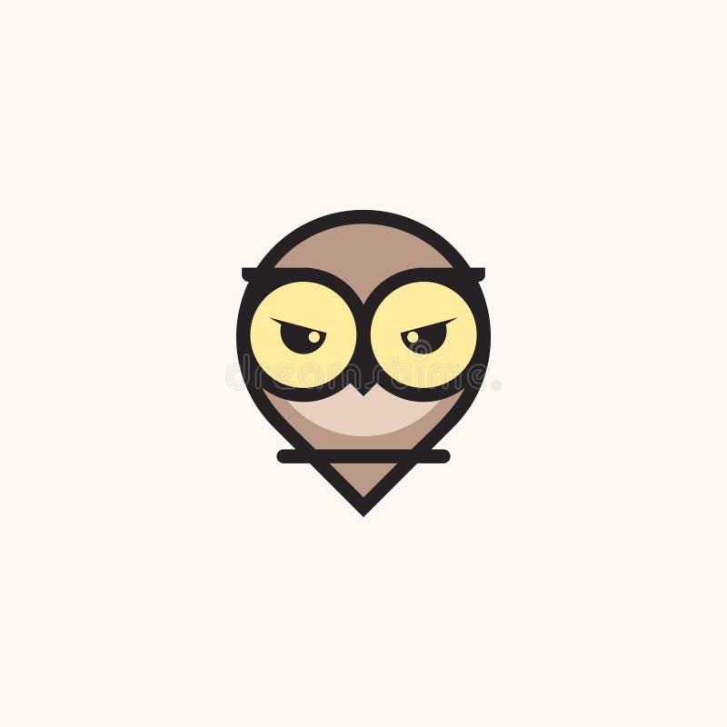 Creative Owl and Unique Simple Logo Design Template Stock Illustration ...