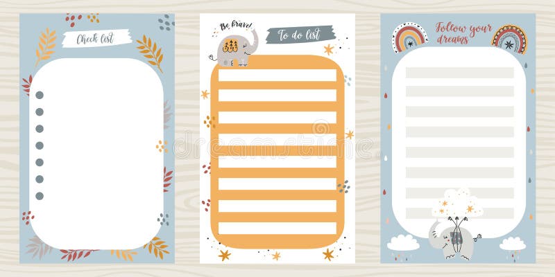 Creative Pack of To Do Lists. Stock Vector - Illustration of printable ...