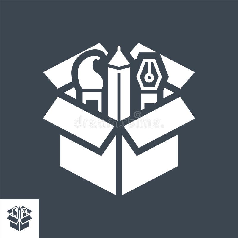 Creative Package Vector Glyph Icon Stock Vector - Illustration of ...