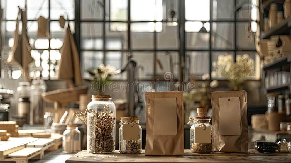 A Creative Packaging Mockup Displayed in an Artisan Workshop Generated ...