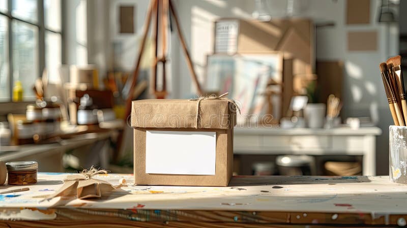 A Creative Packaging Mockup Displayed in an Artist S Studio Generated ...