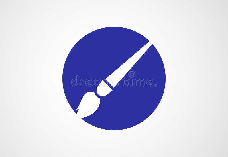 Paint Brush Logo Design, Vector Illustration Stock Illustration ...