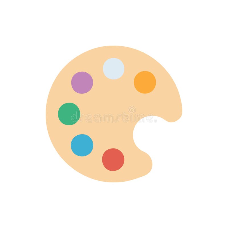 Creative Paint Palette Icon for Artists Stock Illustration ...