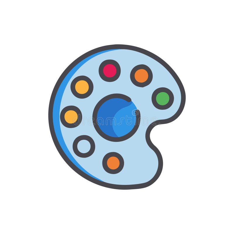 Paint Palette Icon for Artistic Projects Stock Illustration ...