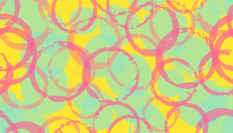 Creative Painted Circles Geometry Fabric Print. Round Shape Splotch ...