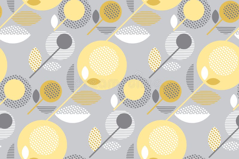 Creative Pale Color Sixties Seamless Pattern Stock Vector ...
