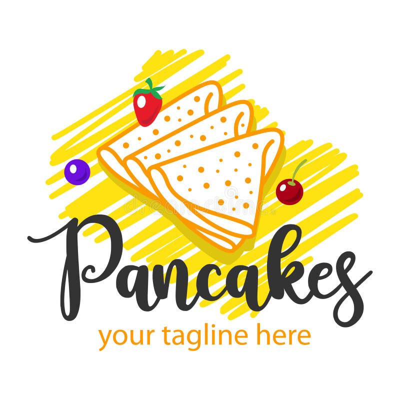 Creative Pancake Logo. Emblem for a Restaurant or Cafe. Morning ...