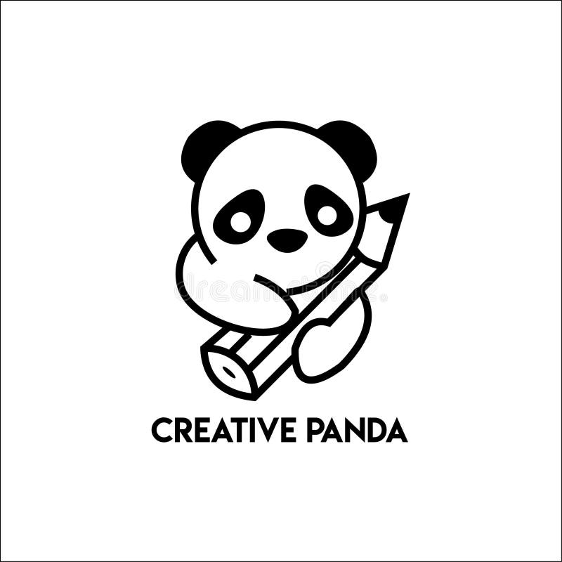 Creative Panda / Exclusive Logo Stock Vector - Illustration of black ...