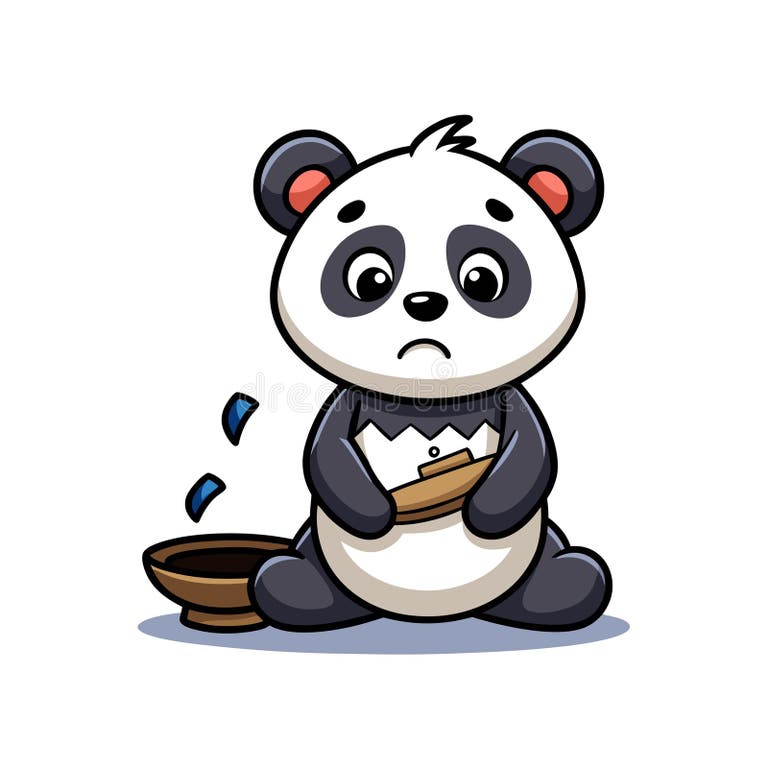 Creative Panda Pottery Illustration for Unique Designs Stock Image ...