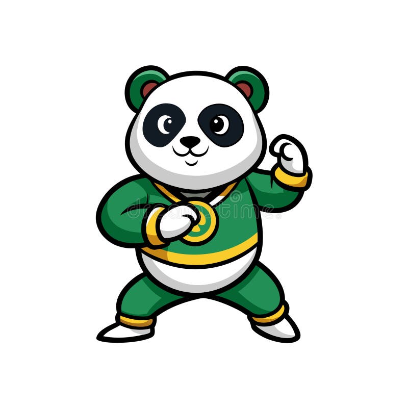 Creative Panda Tai Chi Illustration for Unique Designs Stock Photo ...