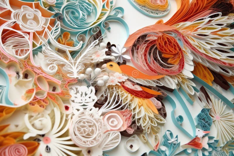 Creative Paper Art Project, with Intricate Patterns and Shapes Made ...