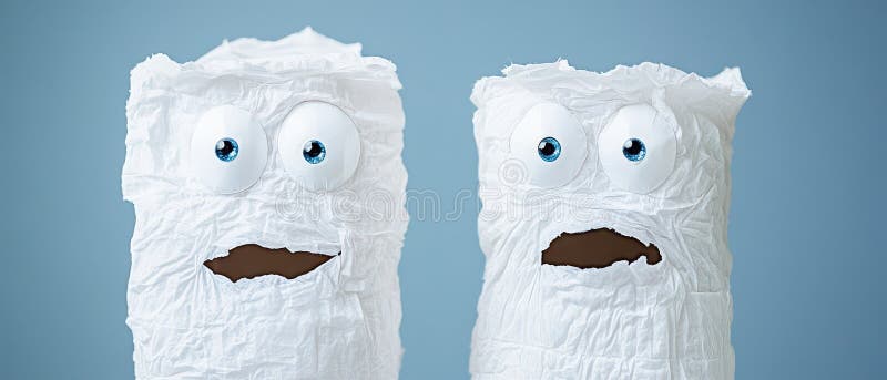 Creative Paper Characters with Expressive Faces Stock Photo - Image of ...