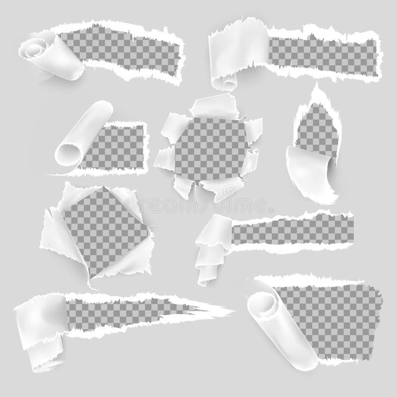 Creative Paper Cut Craft Style Frame Set, Vector Illustration ...