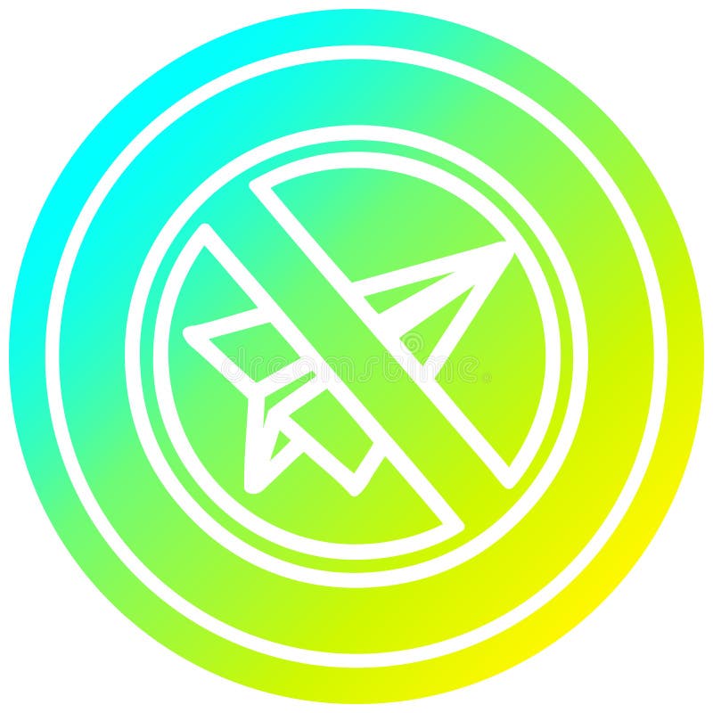 A Creative Paper Plane Ban Circular in Cold Gradient Spectrum Stock ...