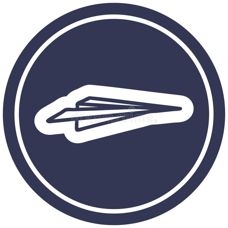 A Creative Paper Plane Circular Icon Stock Vector - Illustration of ...