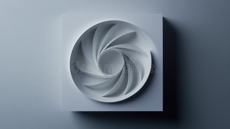 A Creative Paper Sculpture of a Spiral Shape on a Wall, Perfect for ...