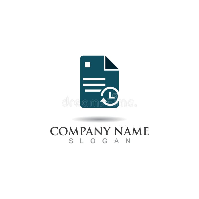 Creative Papper Document Company Logo Icon Template Design Vector Stock ...