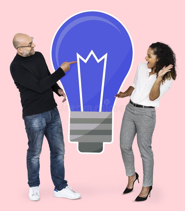 Creative Partners with Bright Ideas Stock Photo - Image of idea ...