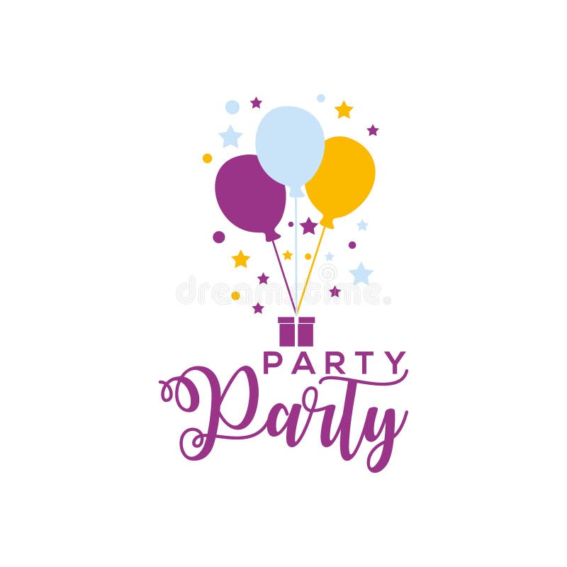 Creative Party Logo Design Vector Art Logo Stock Illustration ...