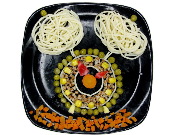 Creative Pasta Food Clock Shape Stock Photo - Image of plate, eyes ...