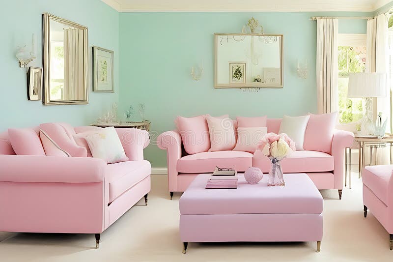 Creative Pastel Color Elegant Drawing Interior Design, Peculiar Stock ...