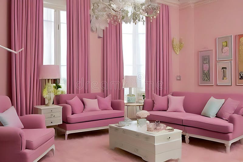 Creative Pastel Color Elegant Drawing Interior Design, Peculiar Stock ...