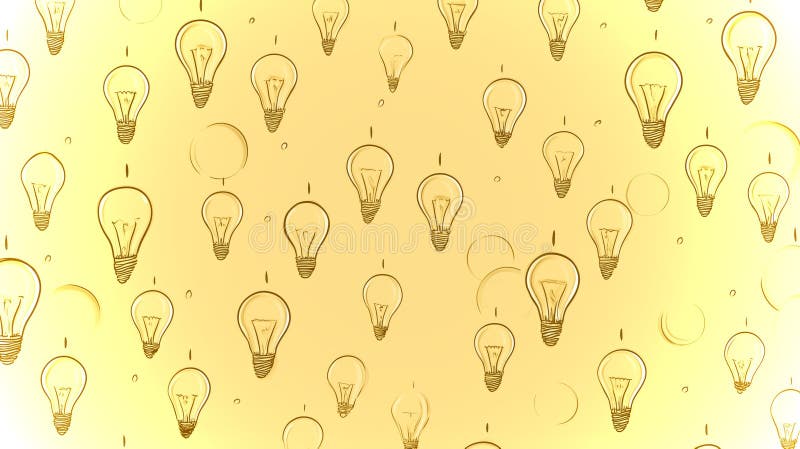Creative Pastel Yellow Canvas with Minimalistic Light Bulb Designs for ...