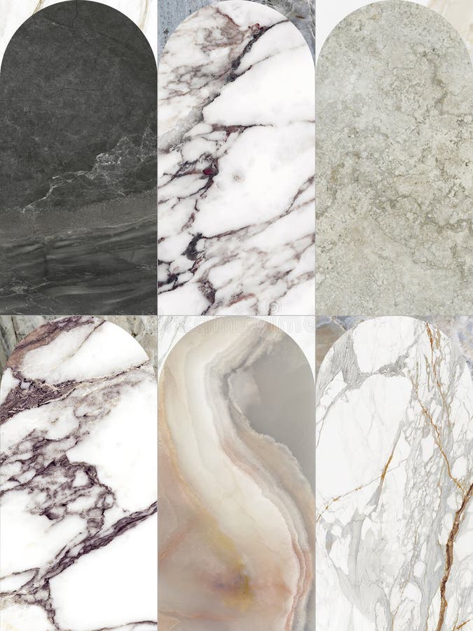 Creative Patchwork Pattern Stone Ceramic Wallpaper Design. White Marble ...