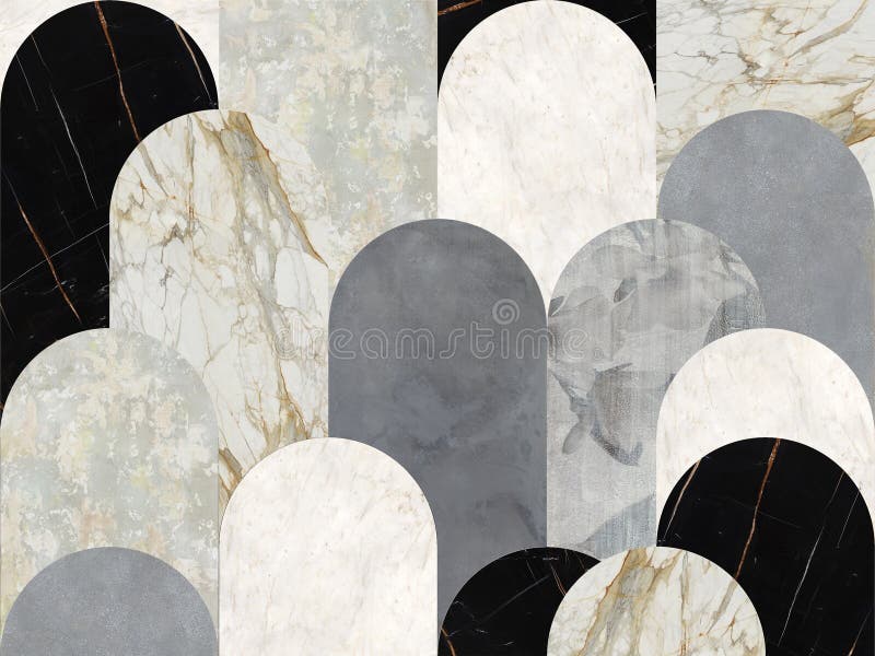 Several Marbles in a Mosaic Patchwork. Stock Illustration ...