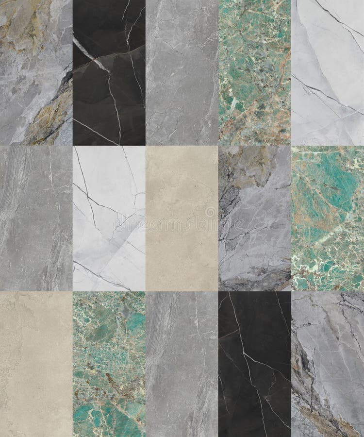 Background Made of Natural Stones Pattern in a Mosaic Shape. Stock ...