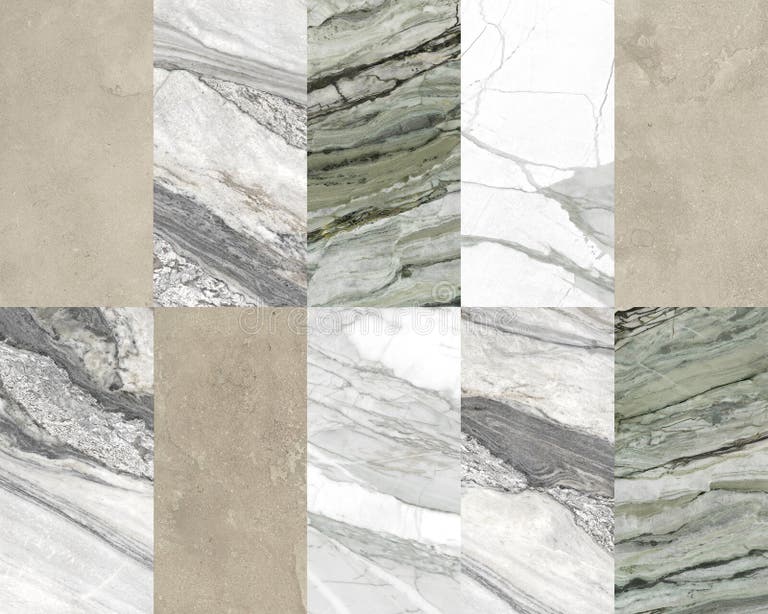 Creative Mosaic Patchwork Combining Several Natural Stones Textures for ...