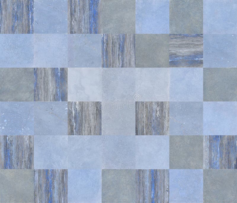Blue Natural Stones for Creative Patchwork Pattern Ceramic Wallpaper ...