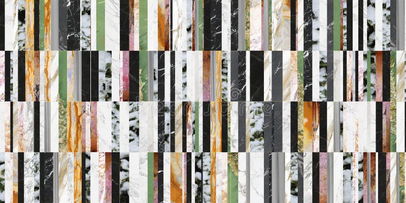 Creative Patchwork Mosaic Pattern with Several Natural Marbles, Stones ...