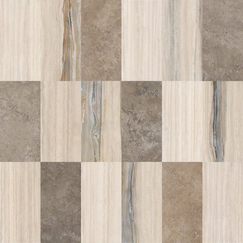 Creative Patchwork Pattern Stone Ceramic Wallpaper Design. White Marble ...