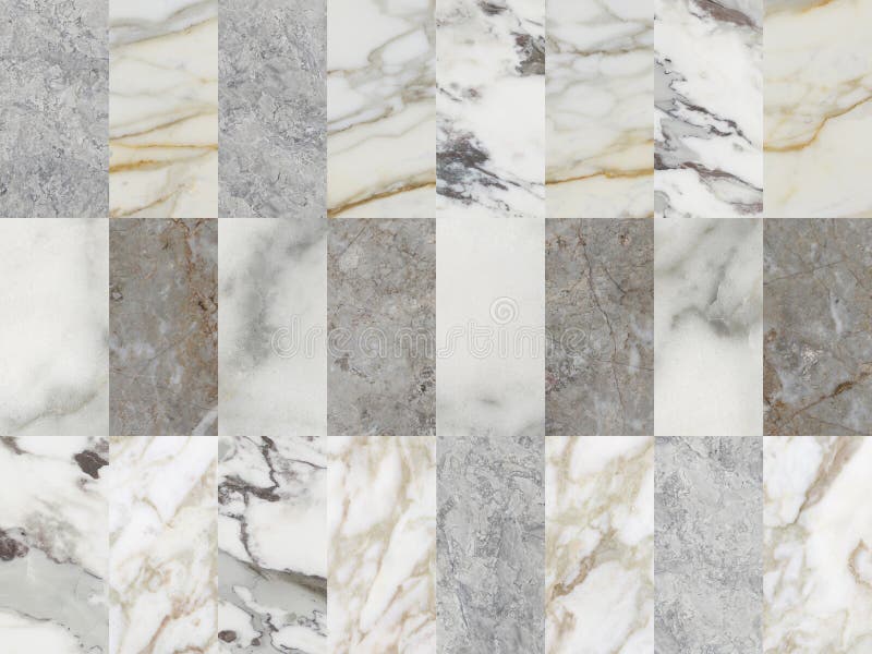 Creative Patchwork Pattern Stone Ceramic Wallpaper Design. White Marble ...