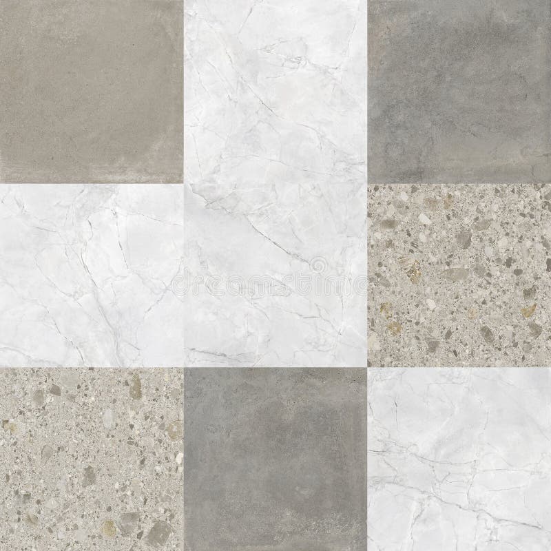 Creative Patchwork Pattern Stone Ceramic Wallpaper Design. White Marble ...