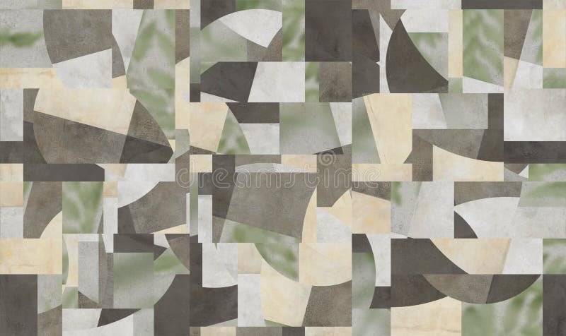 Creative Patchwork Pattern Stone Ceramic Wallpaper Design. Organic ...