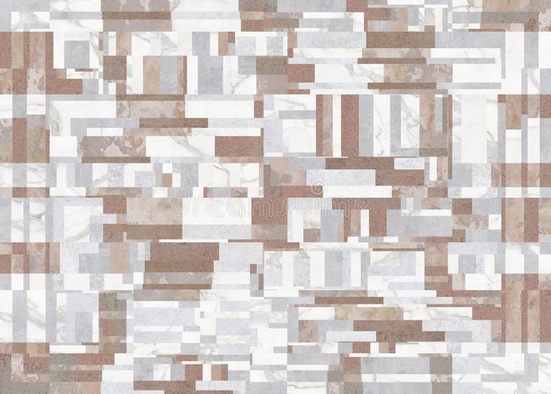 Creative Patchwork Pattern Stone Ceramic Wallpaper Design. White Marble ...